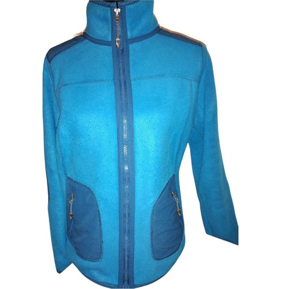 GreenTea | Jackets & Coats | Nwt Womens Green Tea Blue Fleece Full Zip ...